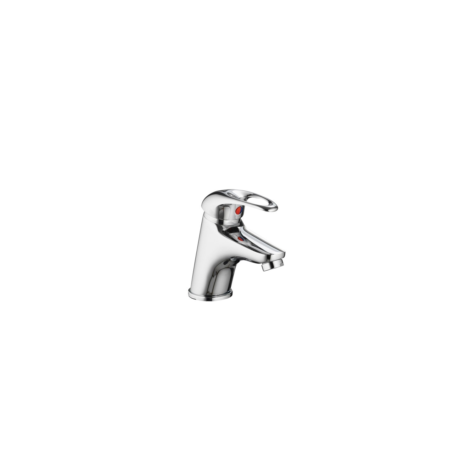Vellamo Loop Small Basin Mixer with Clicker Waste | Tap Warehouse