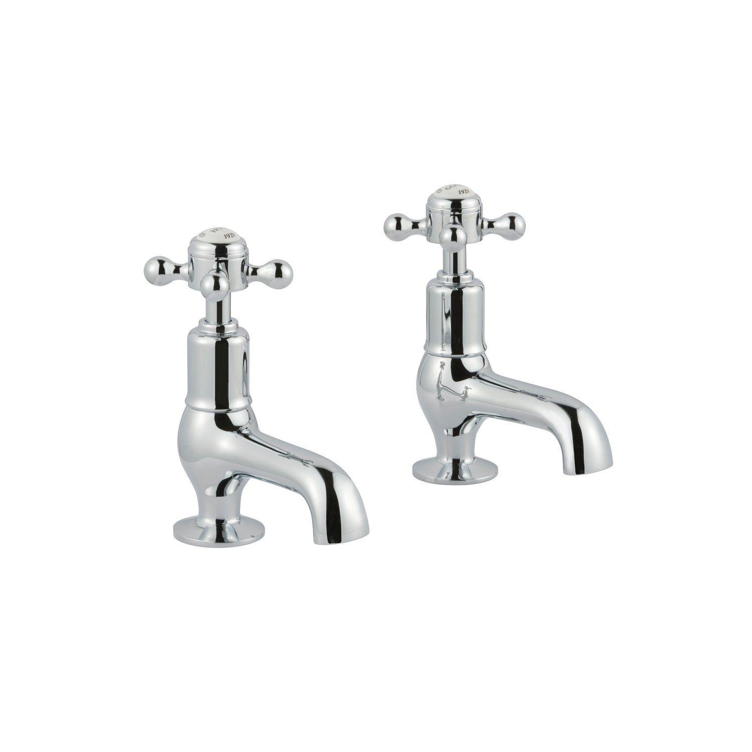 Butler & Rose Caledonia Crosshead Cloakroom Basin Pillar Taps - Chrome ...