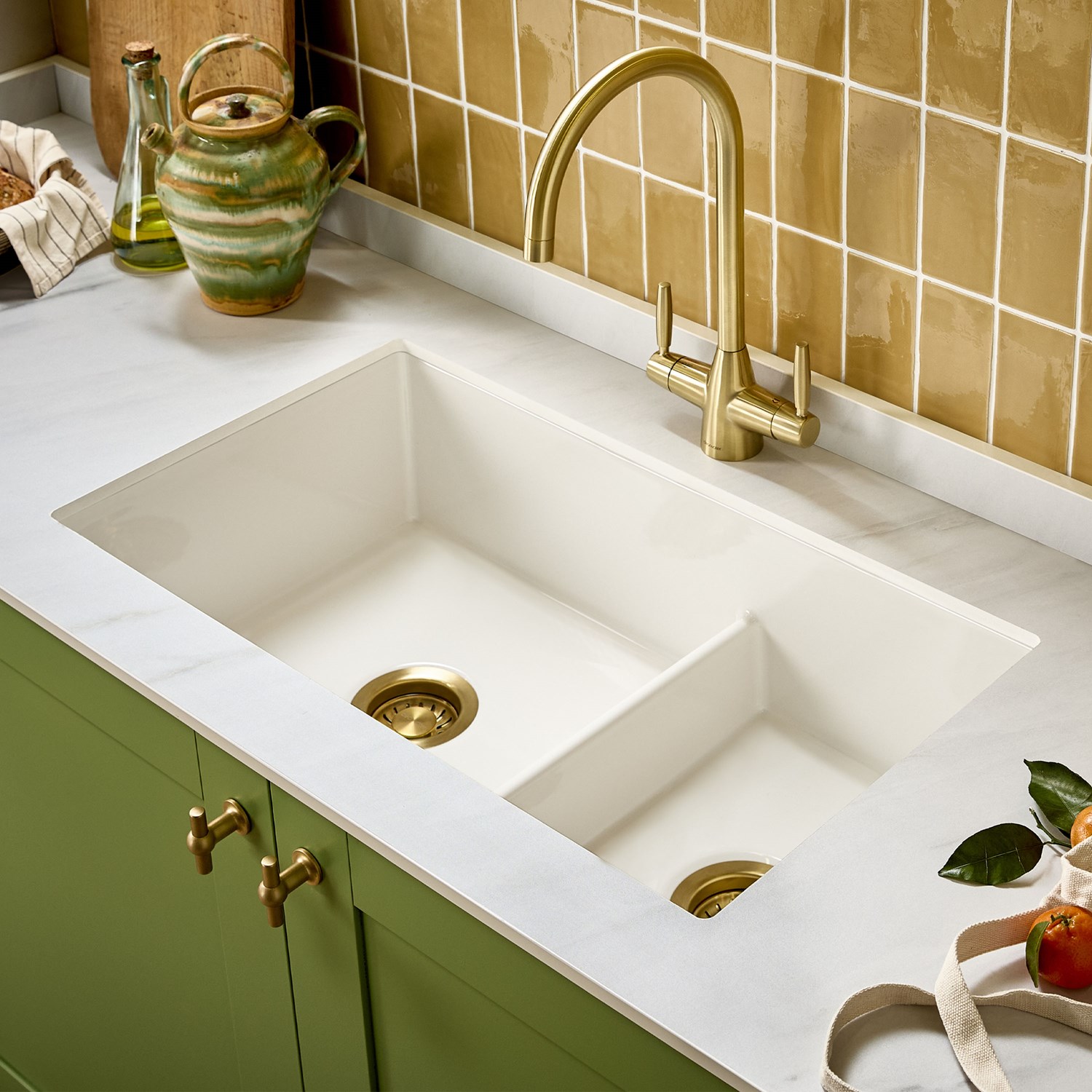 Clearwater Metro Ceramic Inset/Undermount Kitchen Sink - 796 x 462mm ...