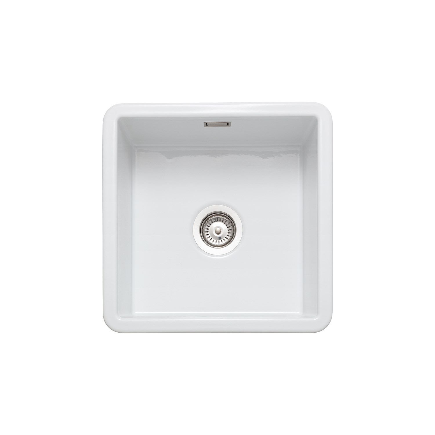 Rangemaster Rustique 1 Bowl Inset/Undermount Fireclay White Ceramic ...