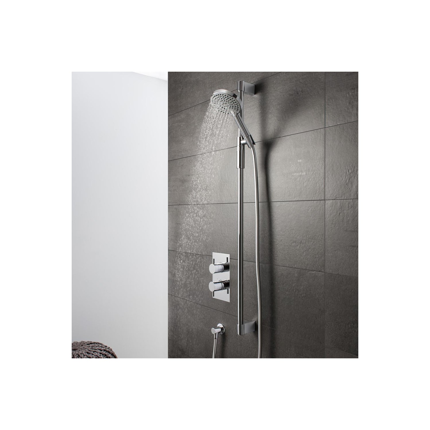 Crosswater Ethos Premium Shower Rail Kit with 3 Mode Handset | Tap ...
