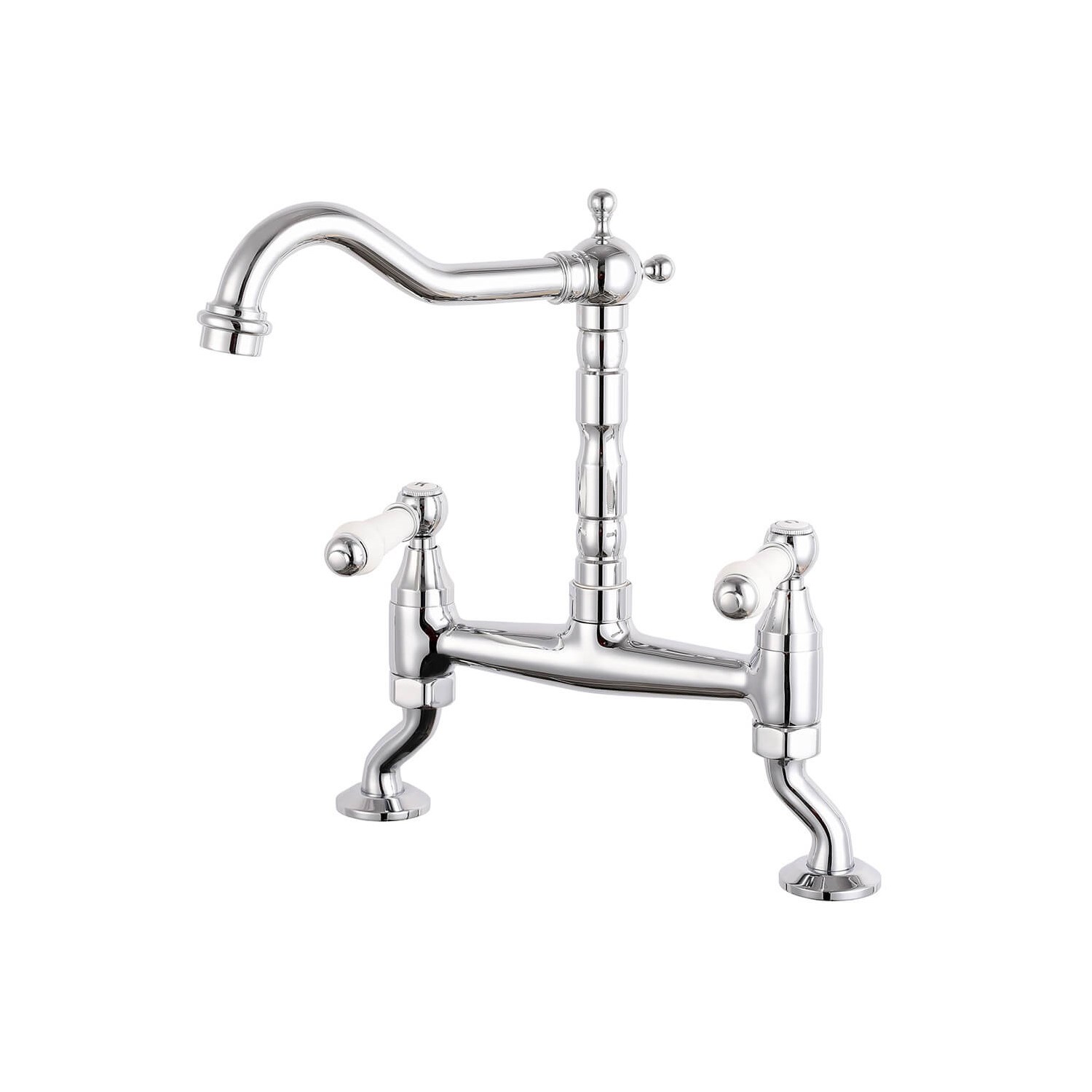 Butler & Rose Carlton Traditional Kitchen Bridge Mixer - Lever Handles ...