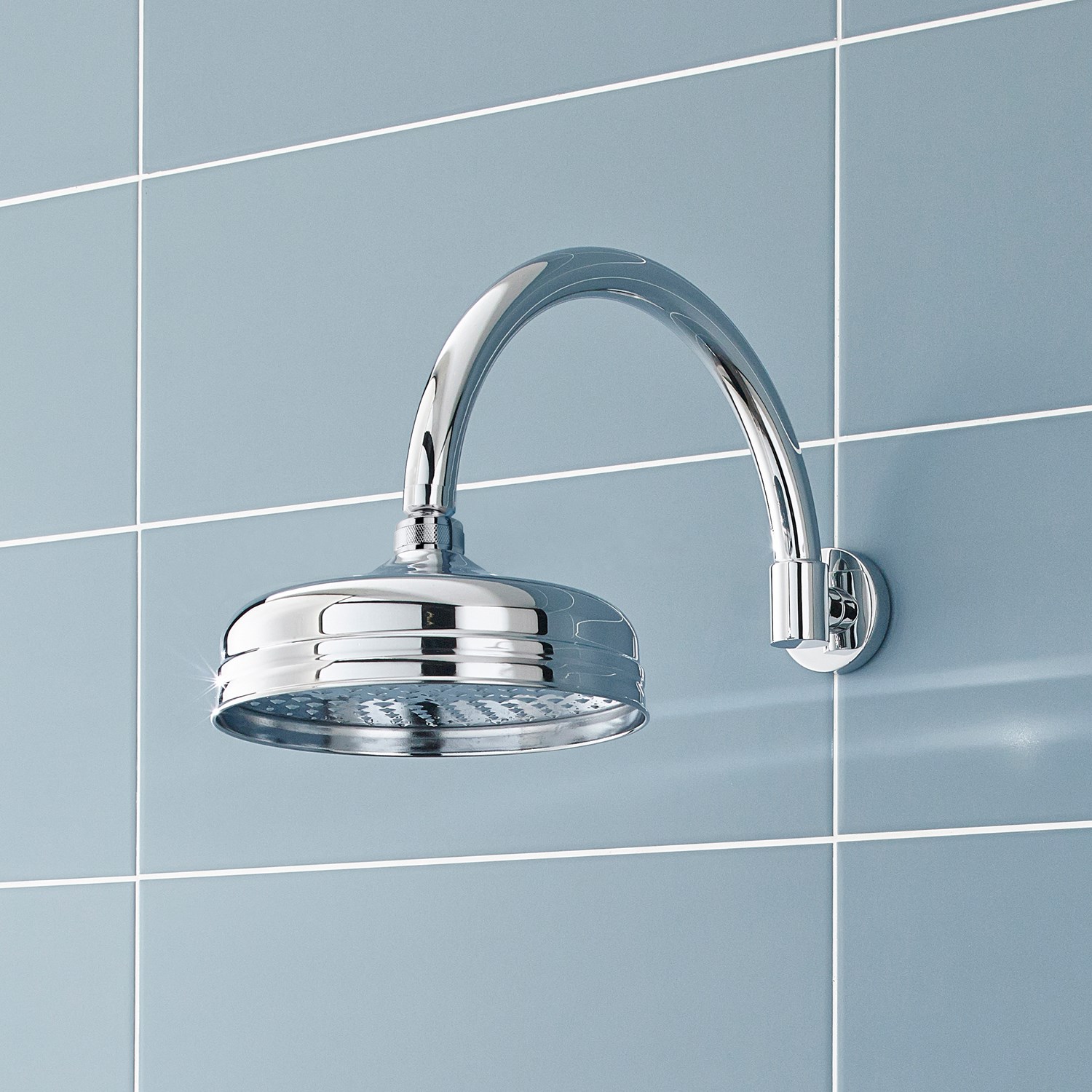 Butler & Rose Victoria 200mm Traditional Fixed Apron Shower Head ...