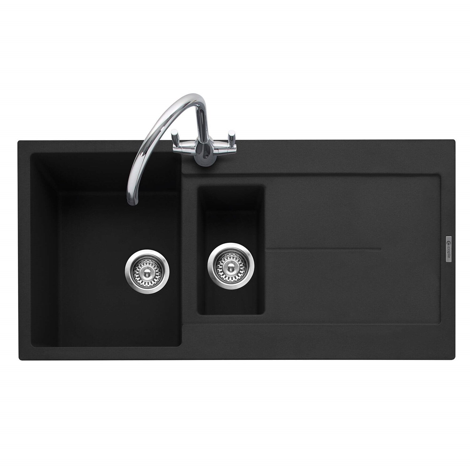Caple Canis 1.5 Bowl Granite Composite Kitchen Sink & Waste Kit with ...