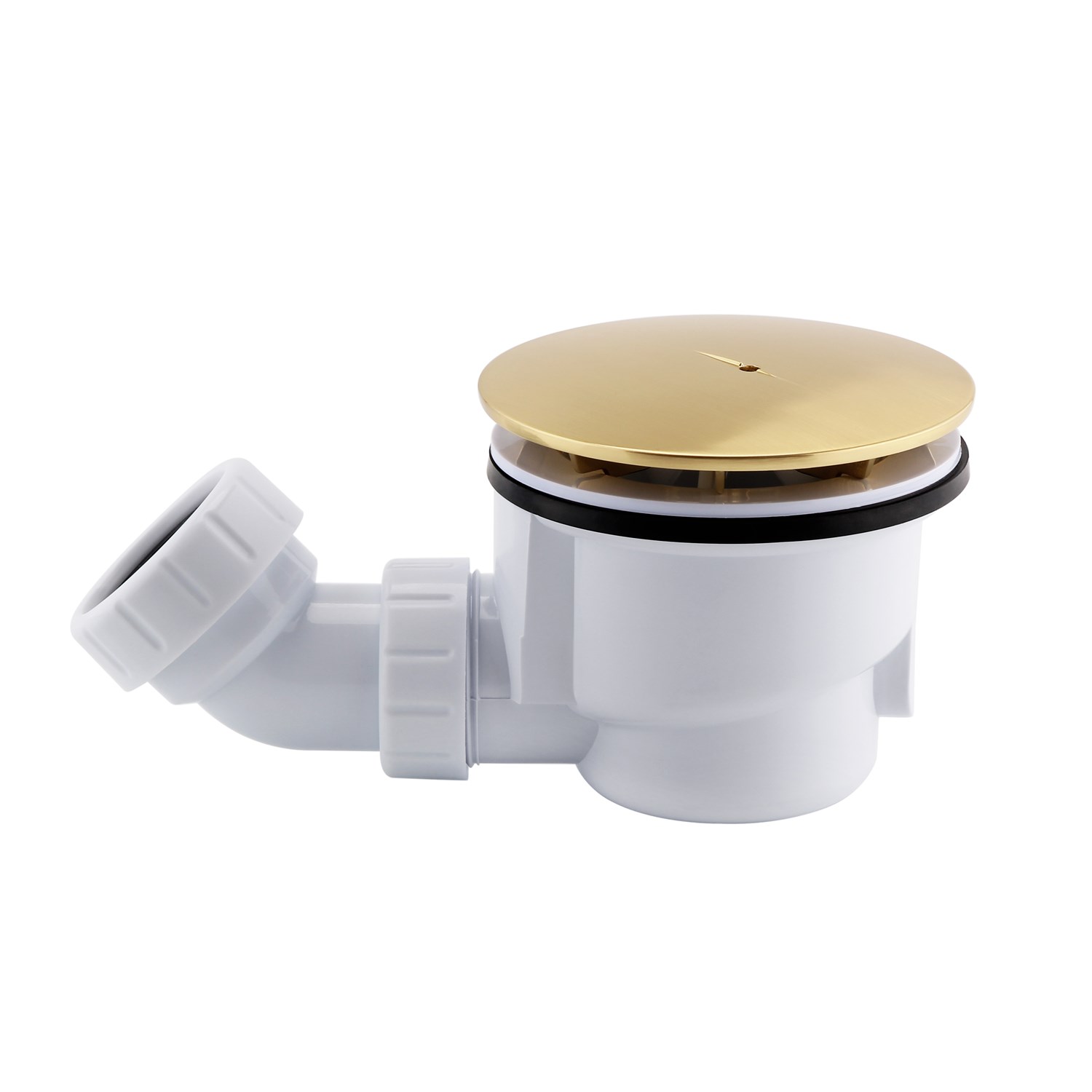 Drench 90mm Brushed Brass High Flow Shower Tray Waste | Tap Warehouse
