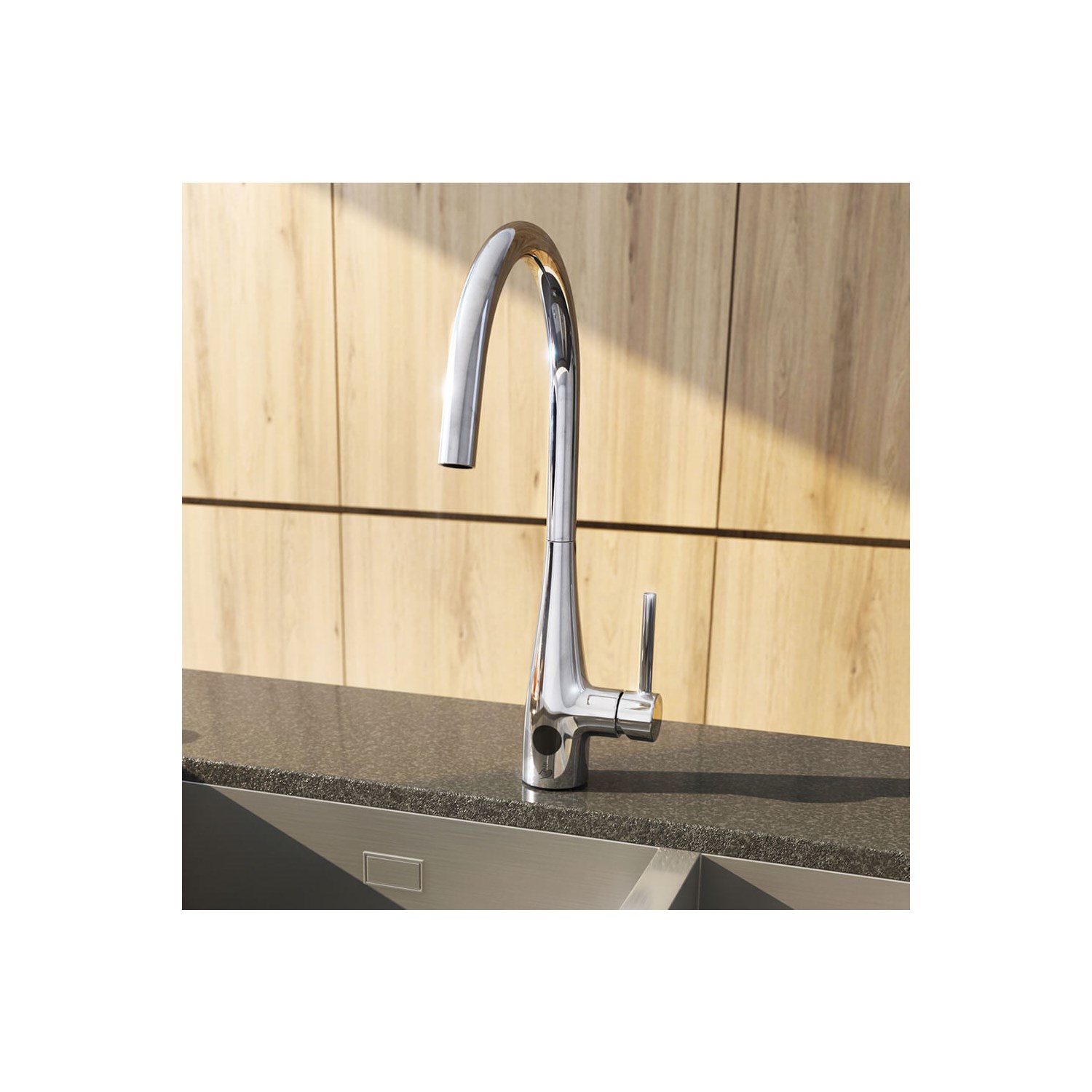 Crosswater Cucina Cook Side Lever Mono Kitchen Sensor Tap - Chrome ...