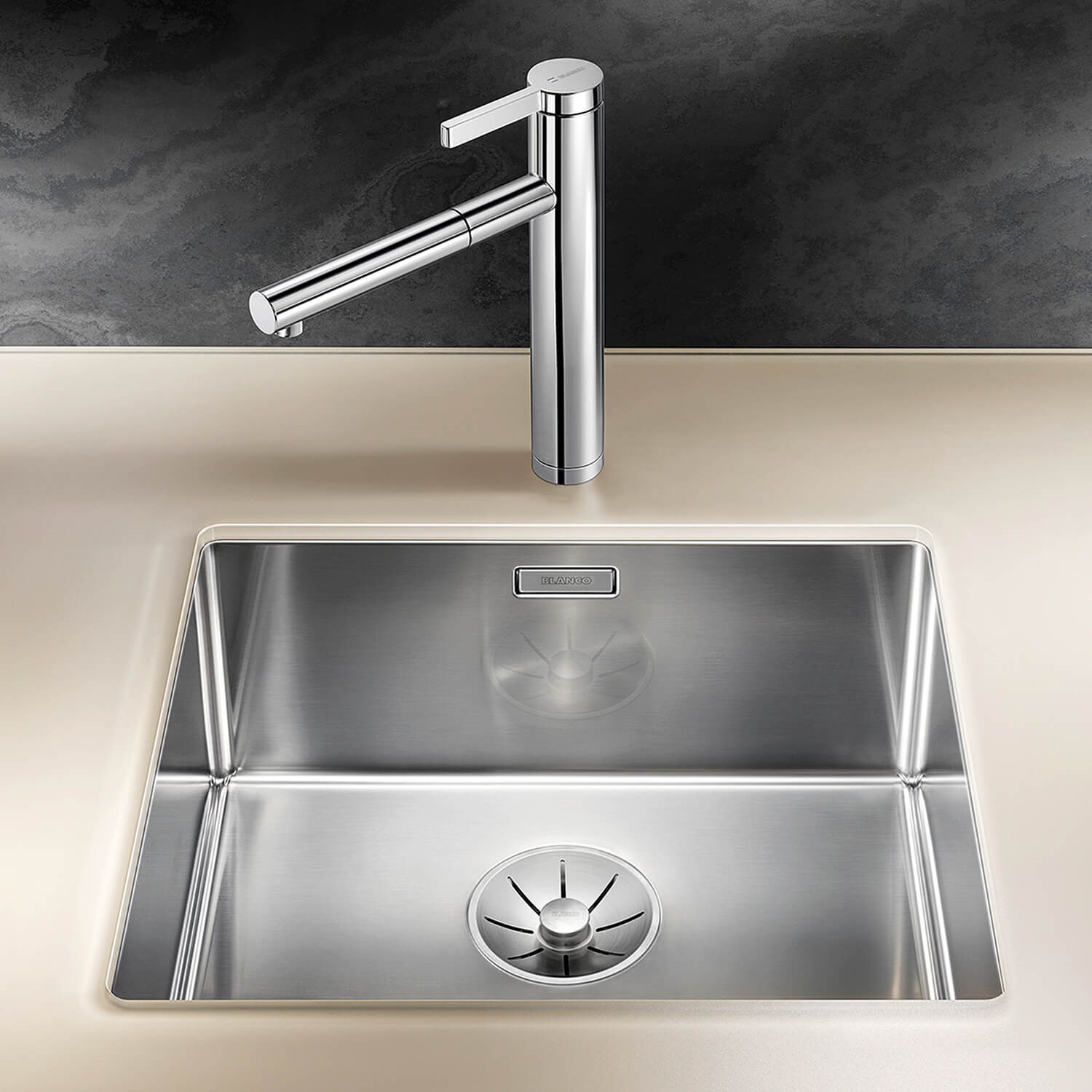 Blanco Claron 1 Bowl Undermount Satin Polish Stainless Steel Kitchen ...
