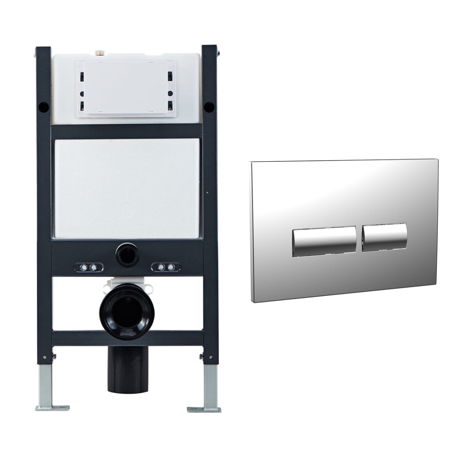 Drench Under Window Wall Hung Toilet Frame, Pneumatic Concealed Cistern ...