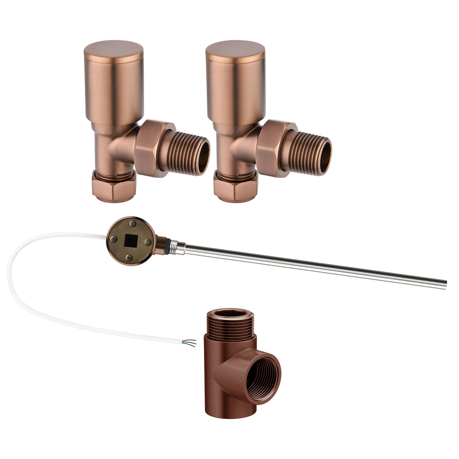 Toasty Brushed Bronze Dual Fuel Kit With Digital Element, Valves And T ...