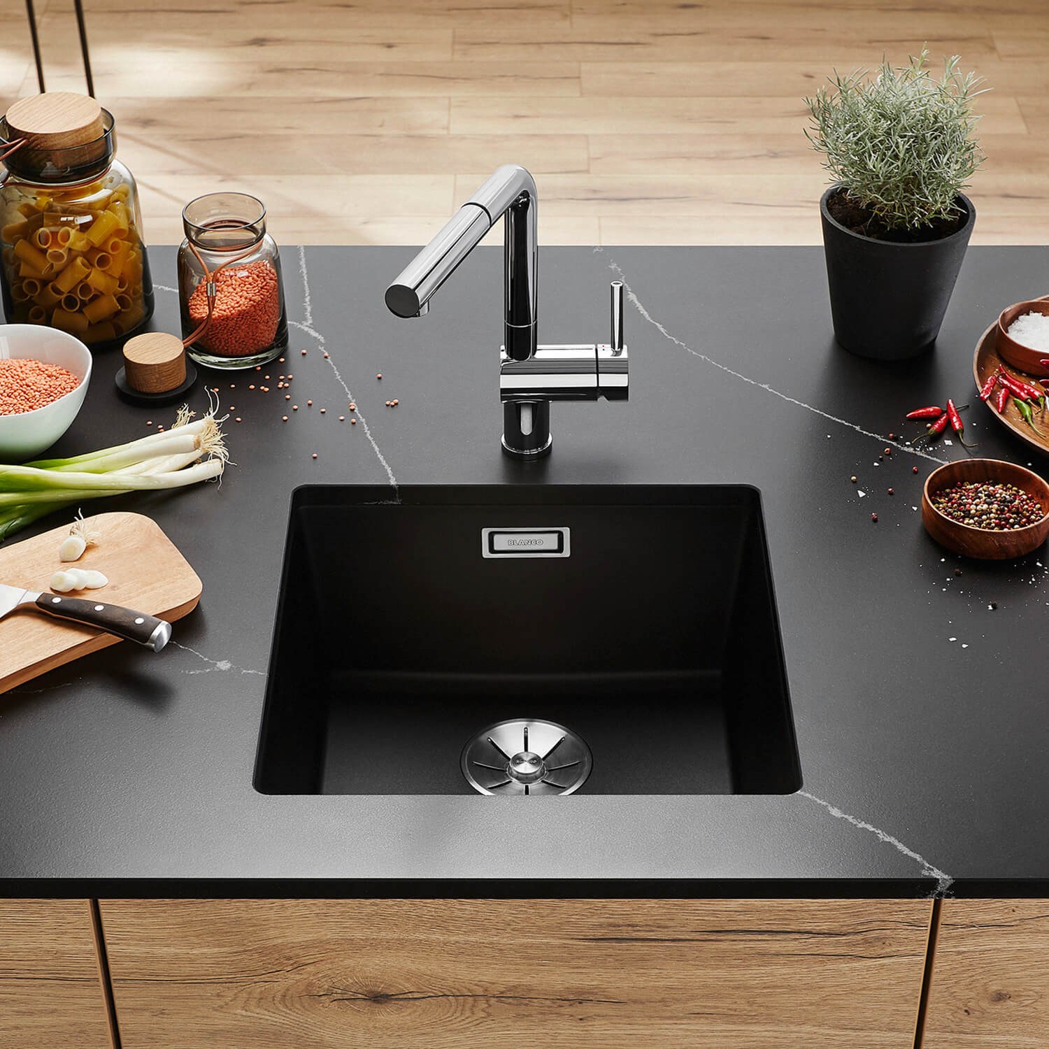 Blanco Subline 400-U Compact 1 Bowl Undermount Silgranit Composite ...