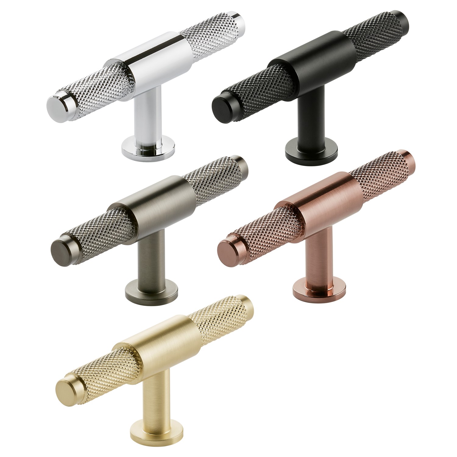 Core Knurled Furniture T-Bar Handle | Tap Warehouse