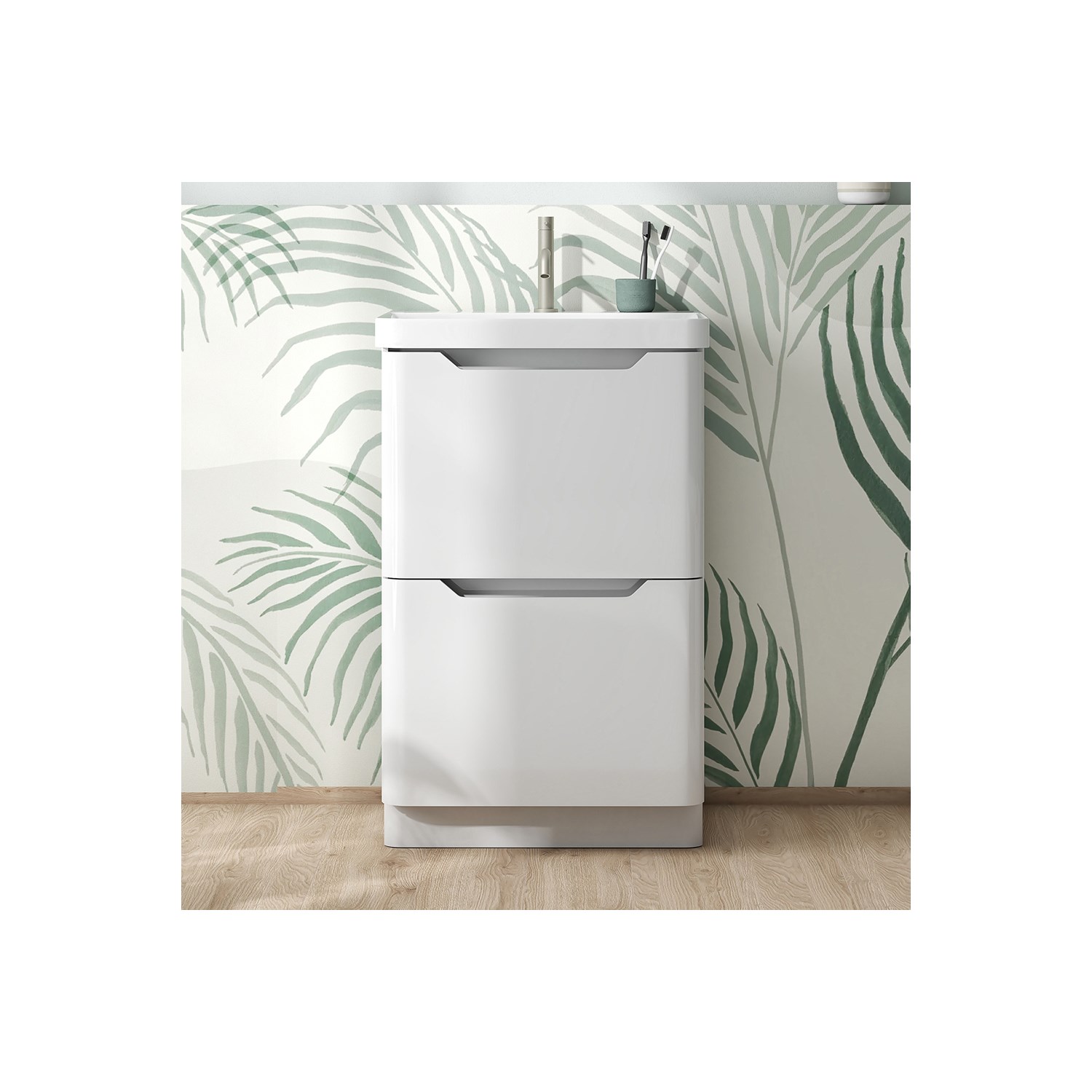 Ava 600mm Floorstanding Vanity Unit & Basin | Tap Warehouse