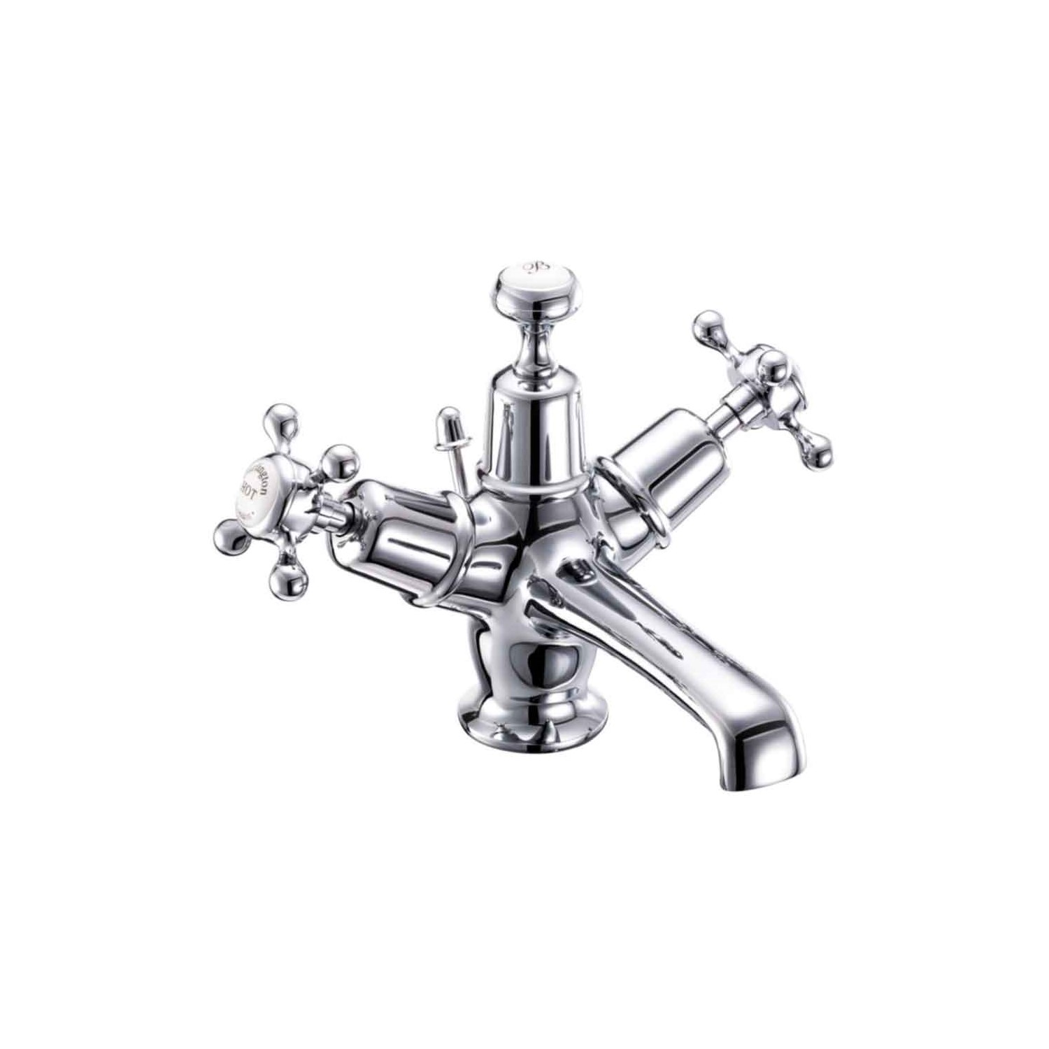 Burlington Claremont Basin Mixer Tap with High Central Indice & Waste ...