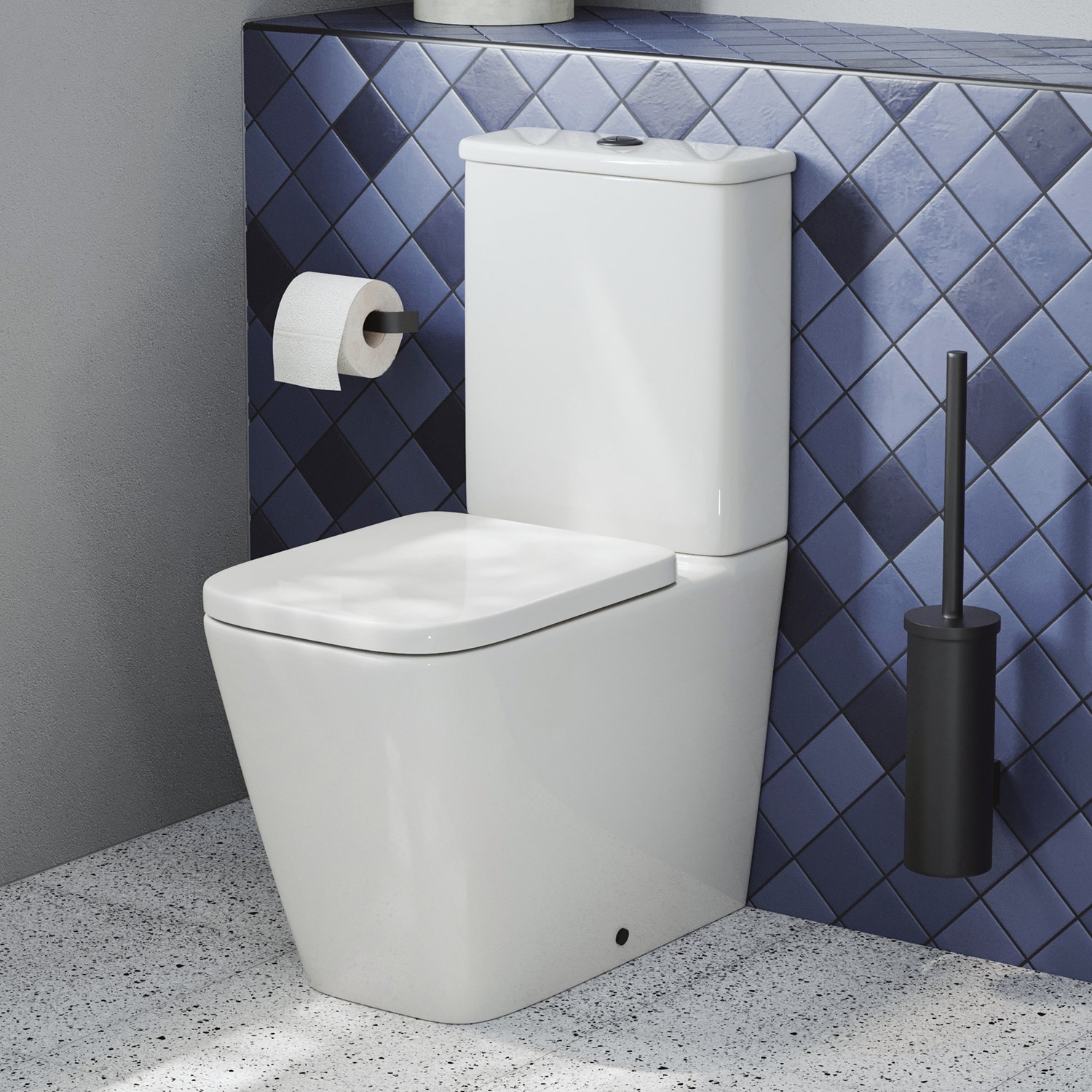 Harbour Unity Rimless BTW Close Coupled Toilet & Soft Close Seat | Tap ...