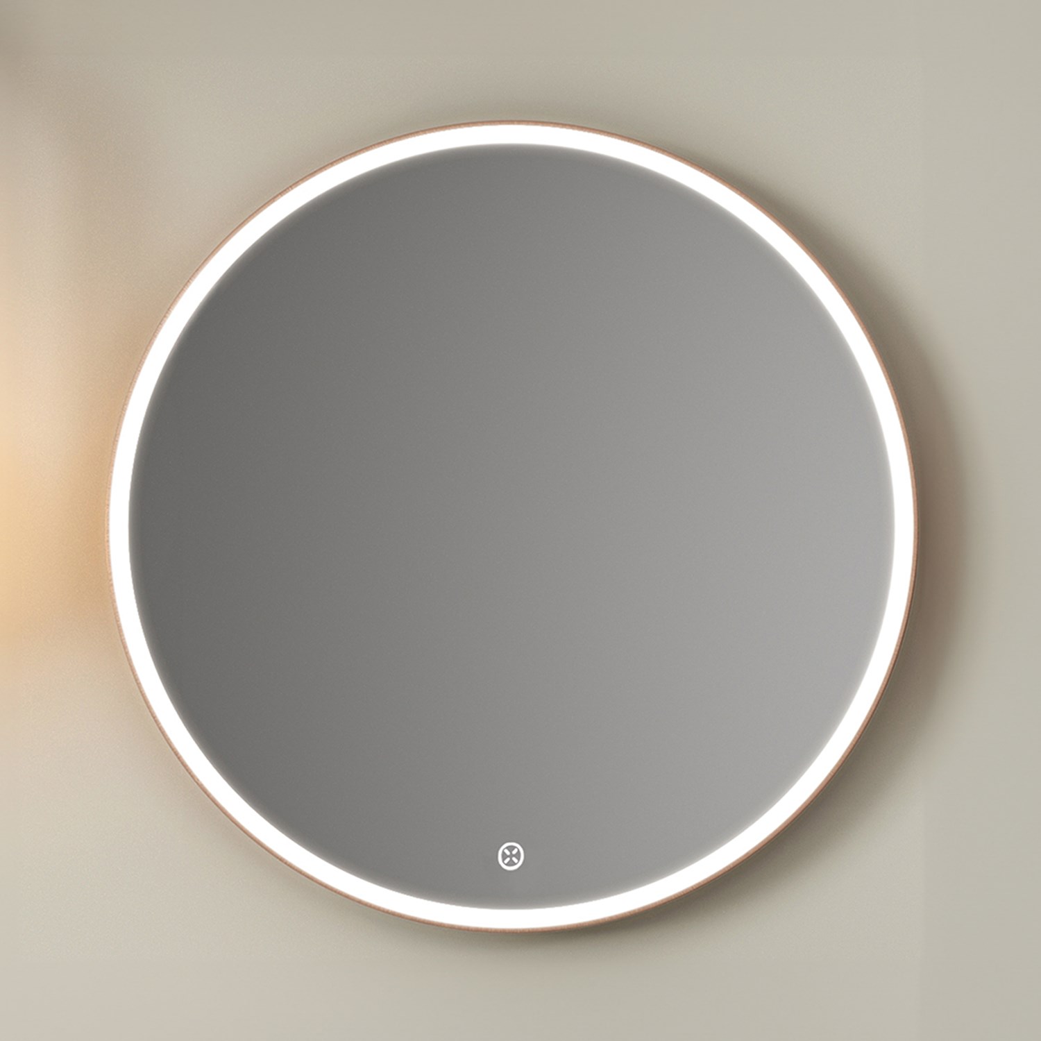Crosswater Infinity Round Framed Illuminated Mirror with Colour Change ...