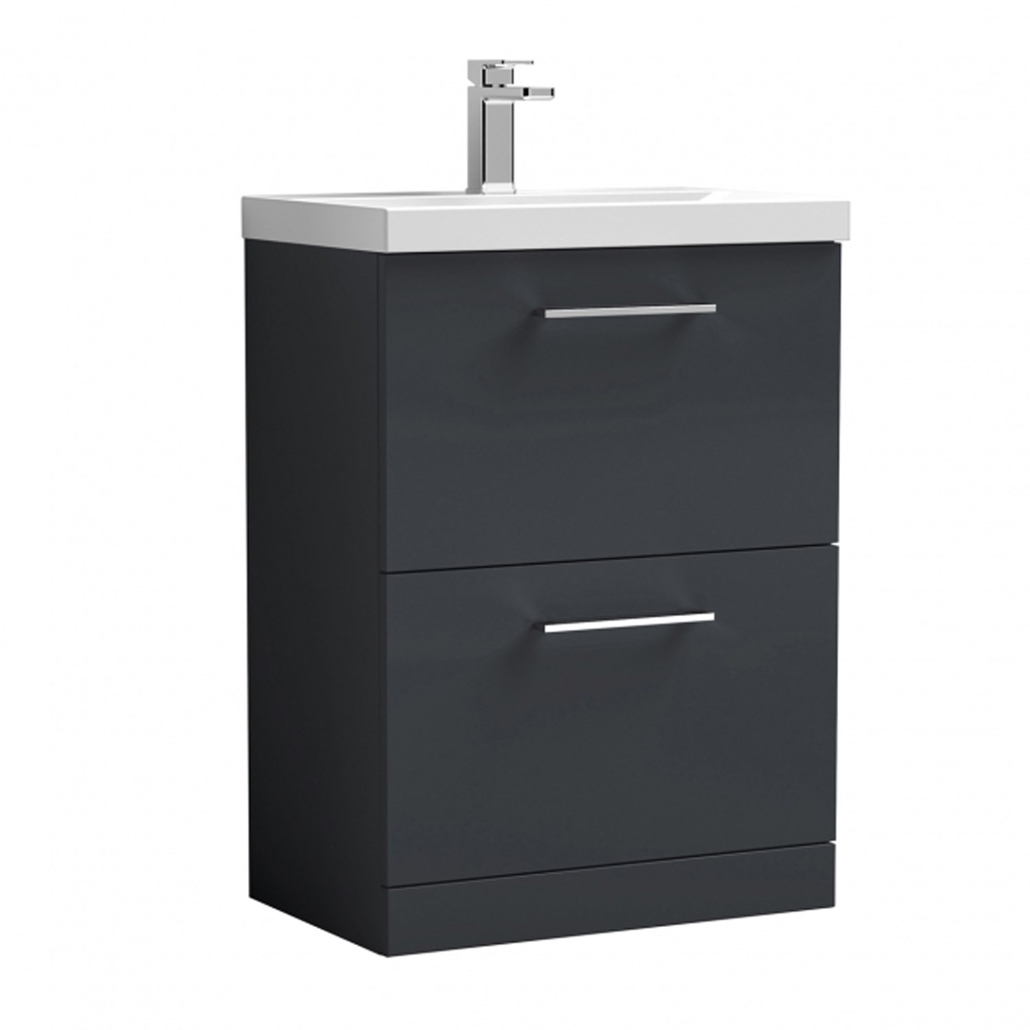 Erin 600mm Floorstanding 2 Drawer Vanity Unit & Basin | Tap Warehouse