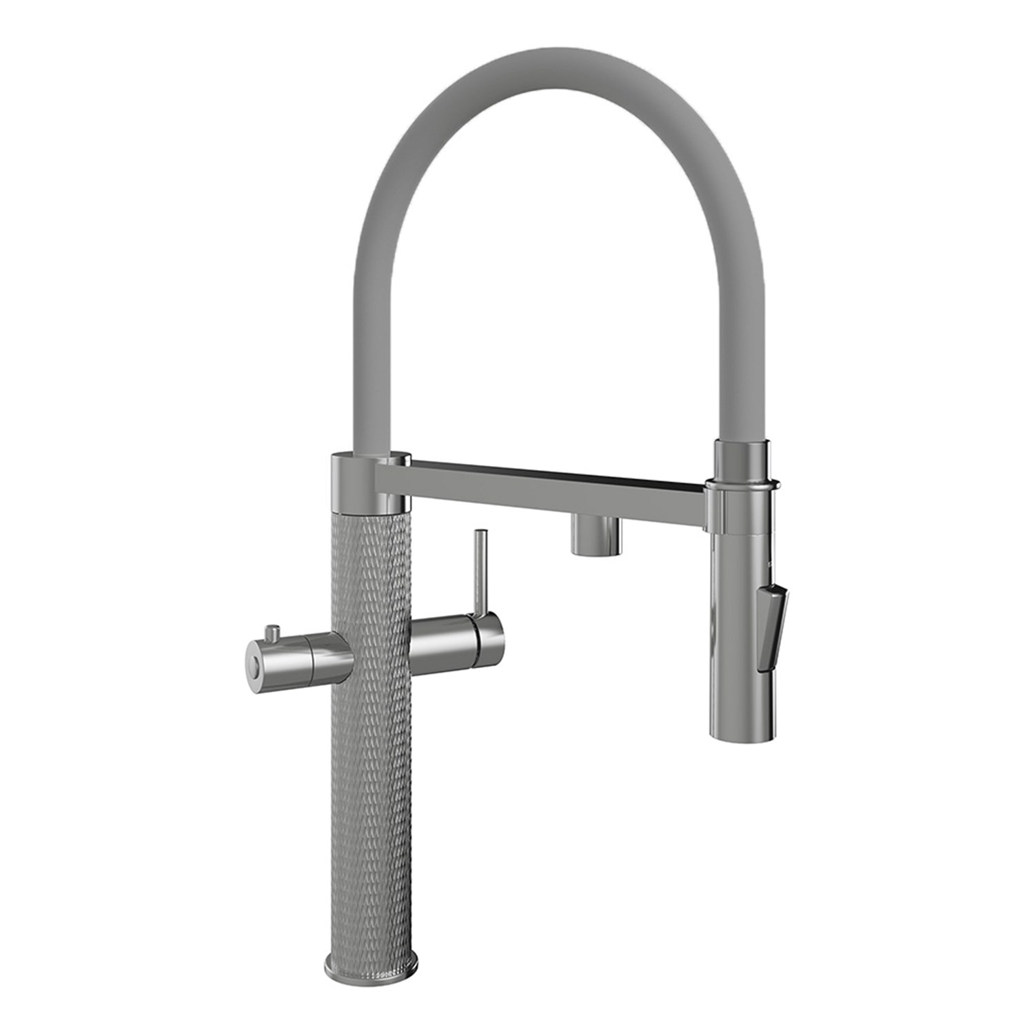 The Tap Factory Quilt Tube Chrome Pull Out Spray Boiling Water Kitchen ...
