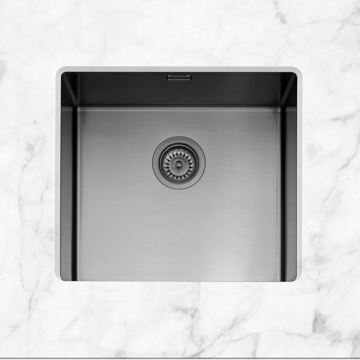 Caple Mode 1 Bowl Inset or Undermount Gunmetal Brushed Stainless Steel ...