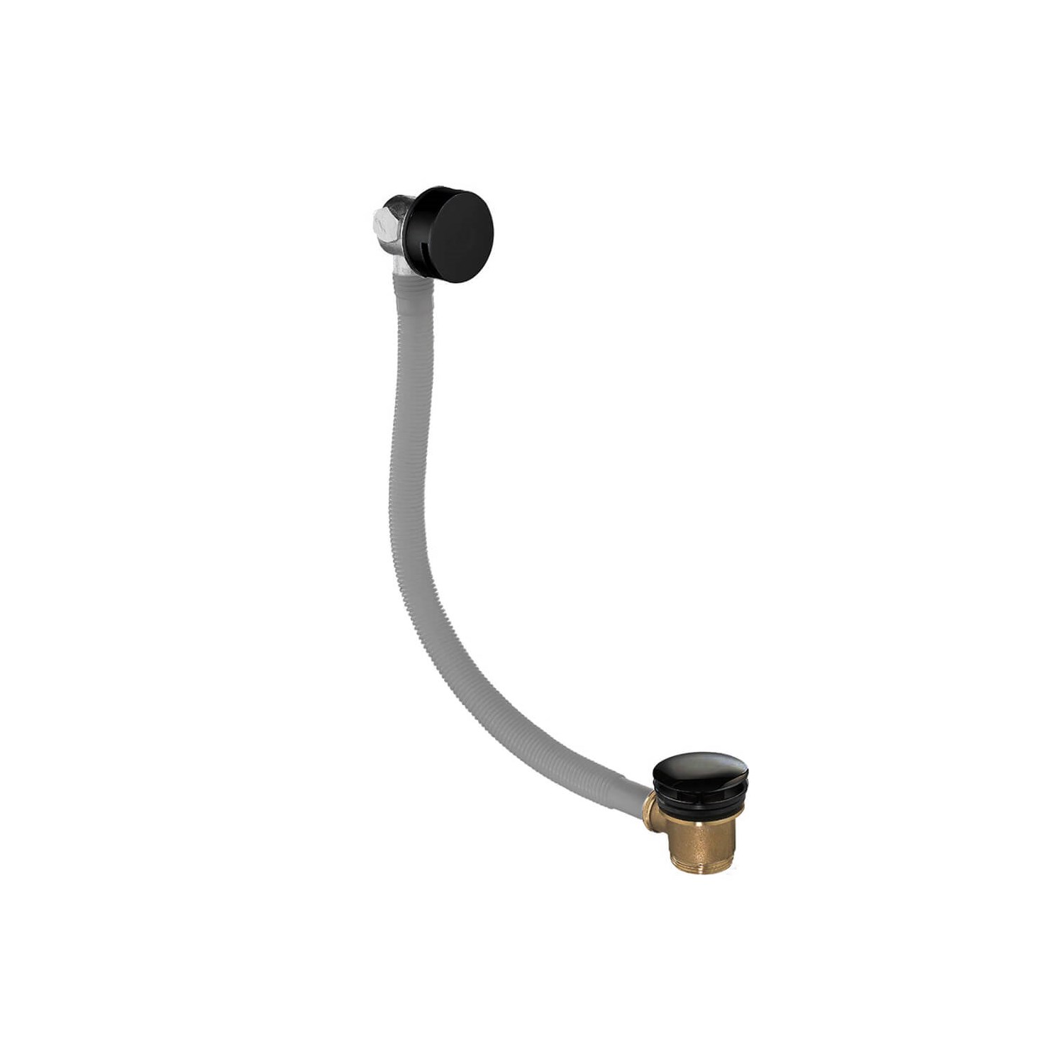VOS Overflow Bath Filler with Click Clack Waste - Matt Black | Tap ...