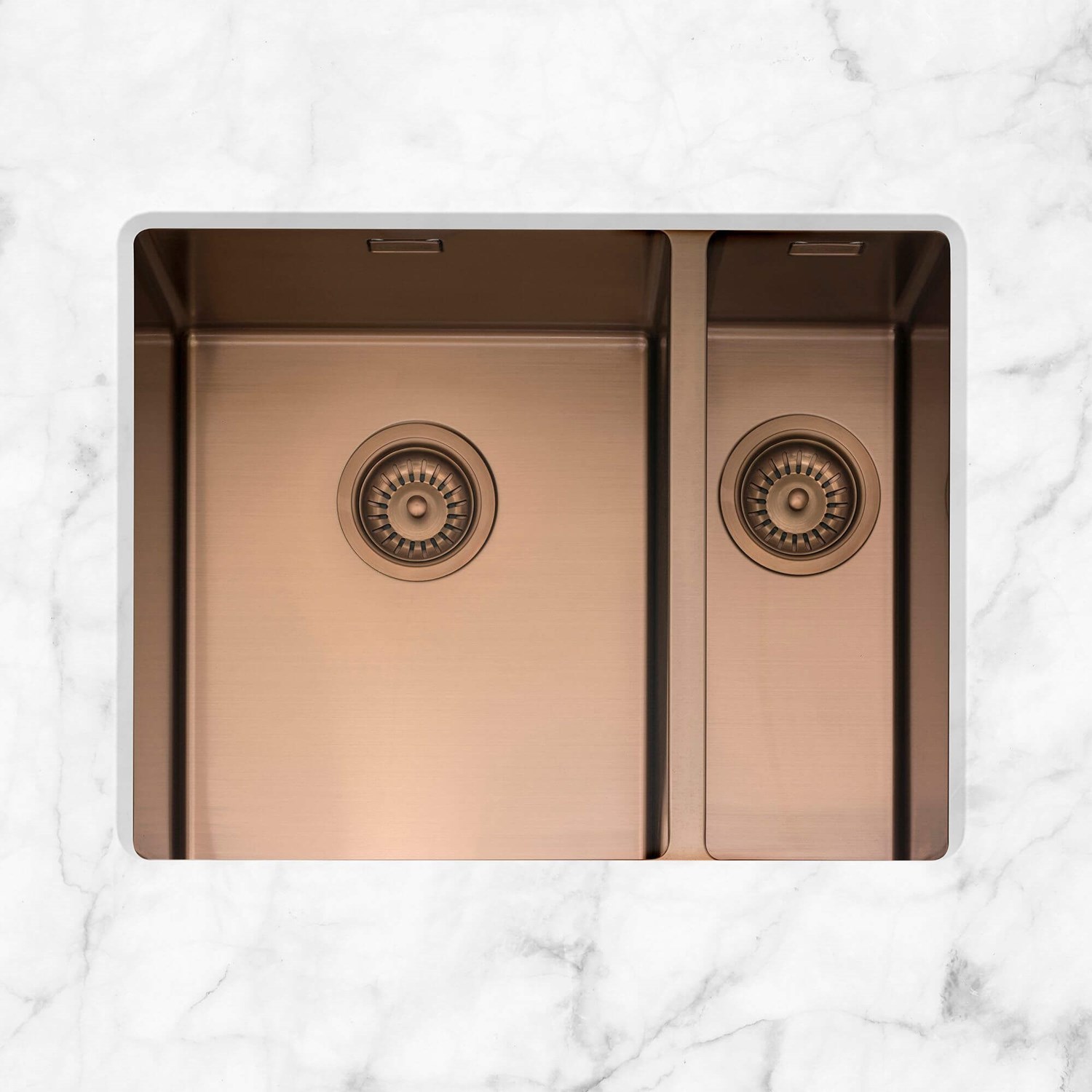Caple Mode 1.5 Bowl Inset or Undermount Copper Stainless Steel Sink ...