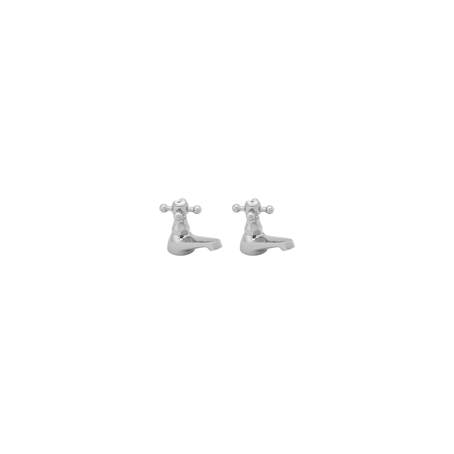 Deva Tudor Basin Pillar Taps | Tap Warehouse