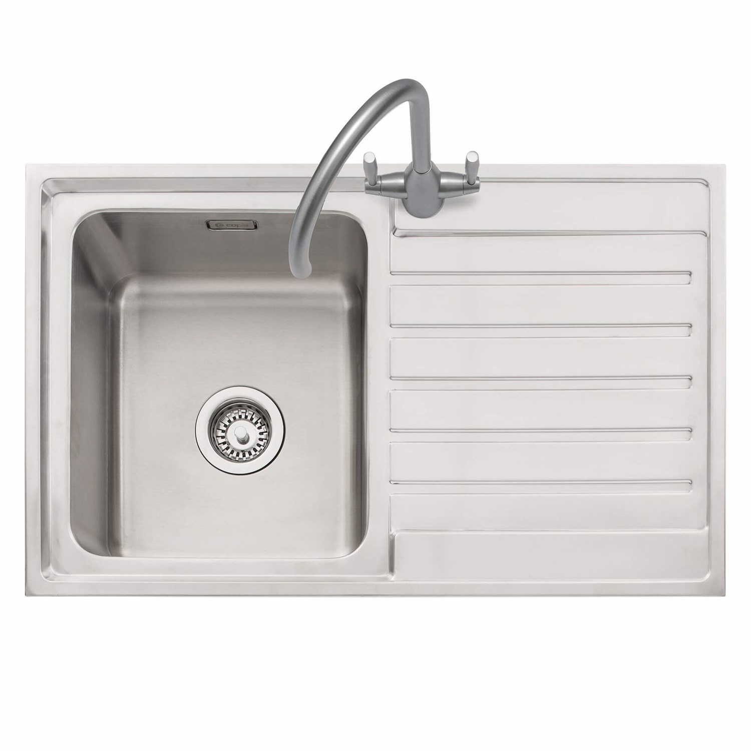 Caple Vanga 1 Bowl Satin Stainless Steel Sink & Waste Kit - 800 x 500mm ...
