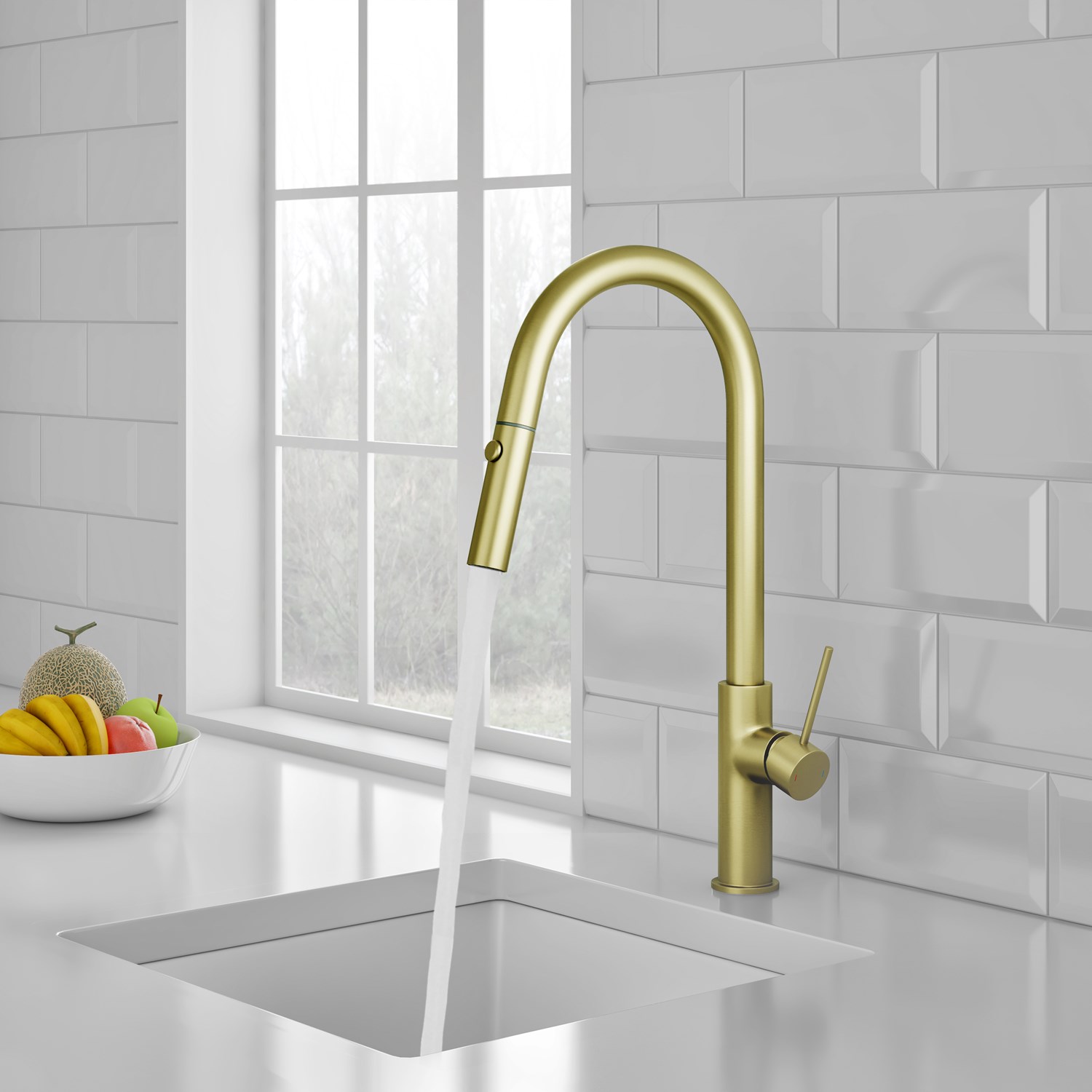 Vellamo Kara Pull Out Single Lever Mono Kitchen Mixer Tap | Tap Warehouse