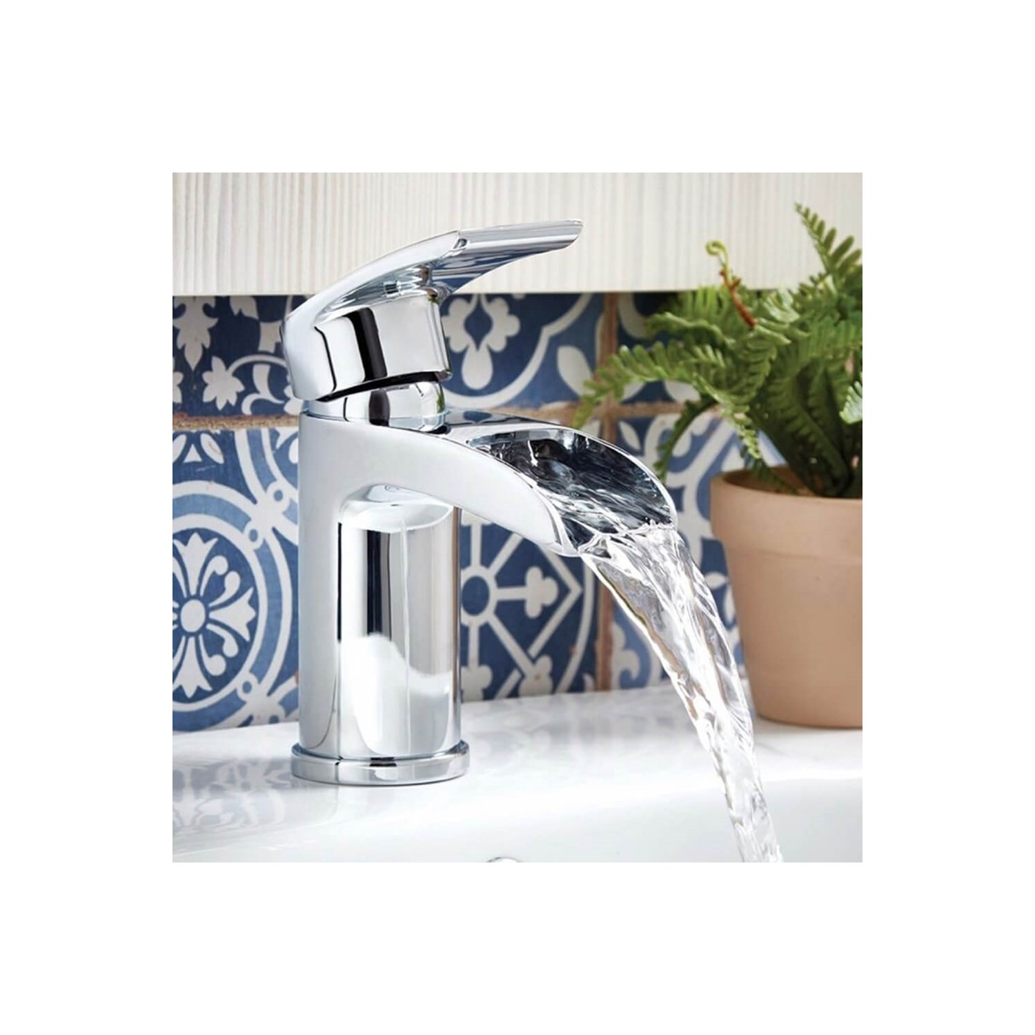 Vellamo Venta Waterfall Basin Mixer Tap & Waste | Tap Warehouse